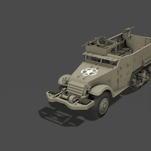 🪖 M3A1 Halftrack・ 3D File for 3D printing・Cults