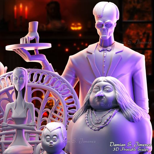 🧛 Addams Family, Wednesday, Merlina, Lurch, Morticia, Pigsley, Uncle ...