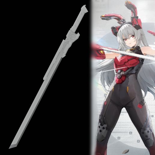 🗡️ Krolik − Sword − Girls Frontline 2 Exilium Cosplay・ STL File for 3D ...