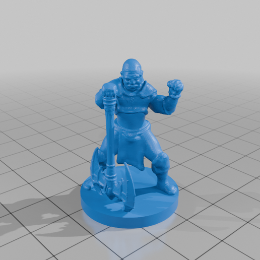 👽 Giant/Goliath Fighter 32mm/40mm (DND / TTRPG)・Free 3D File for ・Cults