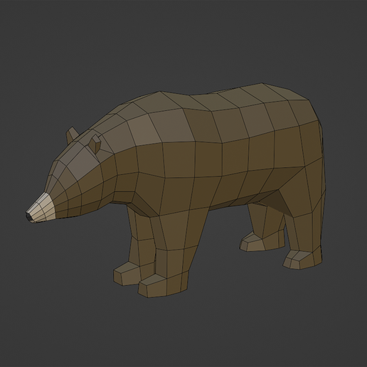 3D file Stylized lowpoly BEAR 🐻 ・Model to download and 3D print・Cults