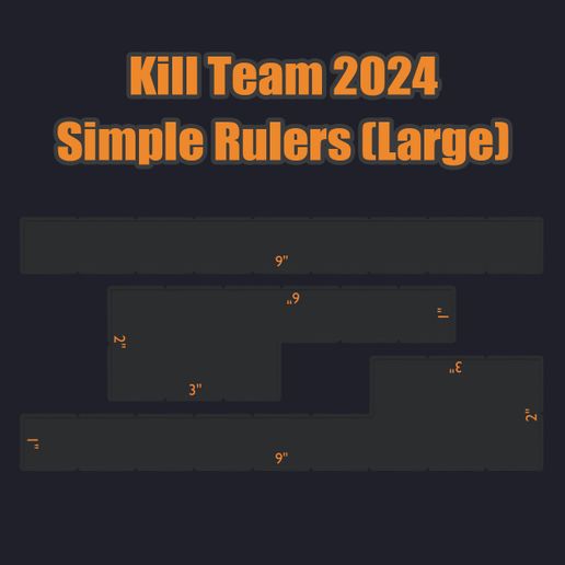🎲 Kill Team 2024 Rulers (Simple)・Free STL File for 3D printing・Cults