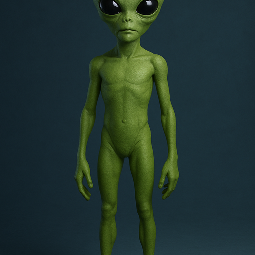 3d green alien
