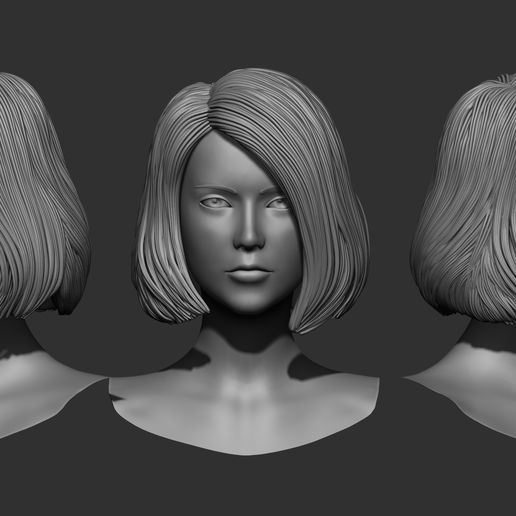 ♀️ 28 Female hair・ 3D File for 3D printing・Cults
