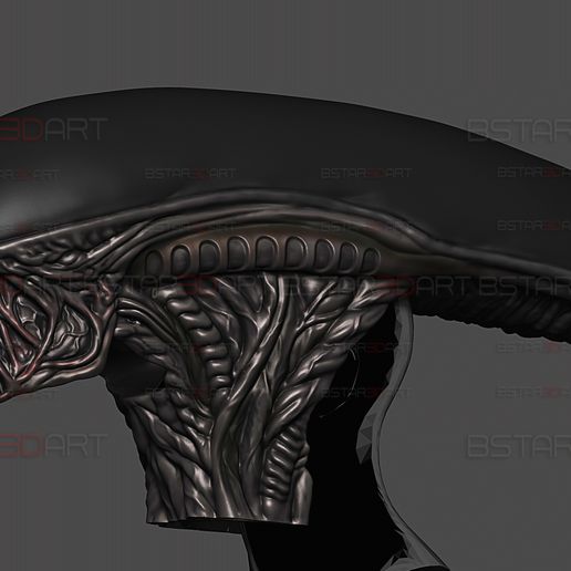 👽 Alien Xenomorph Head Decor Wearable Cosplay・ 3D File for 3D printing ...