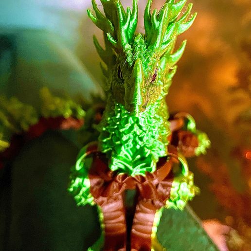 🎄 CHRISTMAS TREE DRAGON, FLEXI PRINT IN PLACE WIGGLE PET・ STL File for ...