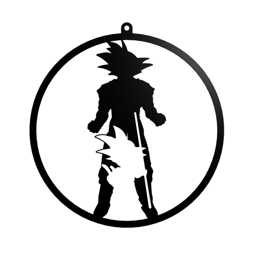 Free STL file Dragonball Goku, keyring, Wallart 🗝️ ・Object to download ...