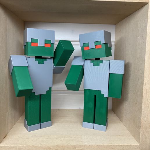 🧟 Minecraft - Zombie・Free STL File for 3D printing・Cults