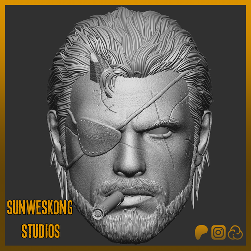 ⚙️ Metal Gear Solid V Venom Snake Bundle Headsculpt Pack・ STL File for ...
