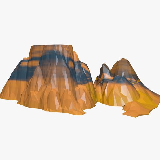 3D file Mountain low poly ⛰️ ・3D printer design to download・Cults