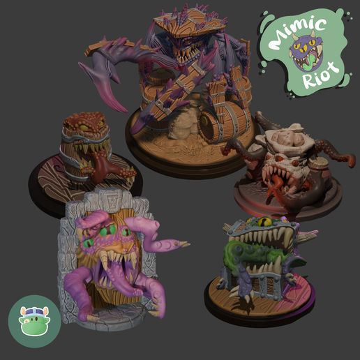 👹 Colección Mimic Riot・Archivo STL para Impresión 3D・Cults