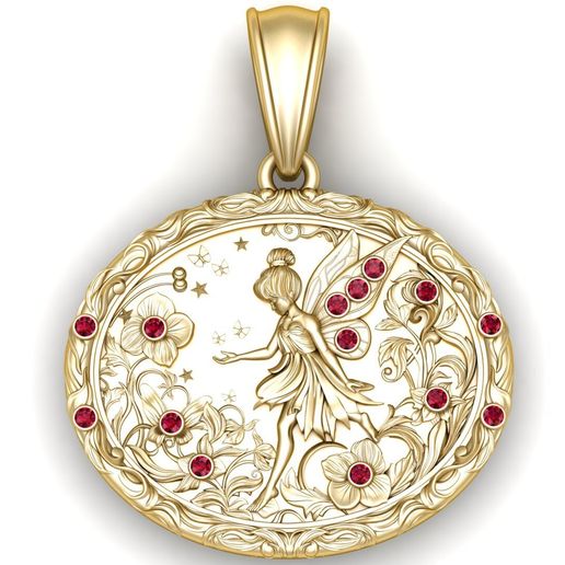 🧚 Fairy Pendant 3D printable model・ STL File for 3D printing・Cults