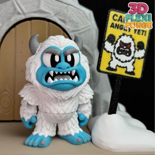🎃 Halloween Cute Flexi Yeti and Snowy Cabin Print-in-place & Keychain ...