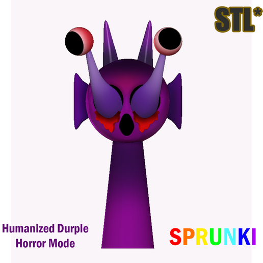 STL file 3D Sprunki Incredibox Durple Horror Sprunki STL 3D Character ...
