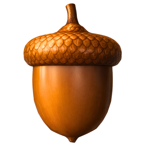 🪵 Detailed Wooden Acorn Sculpture・ STL File for 3D printing・Cults