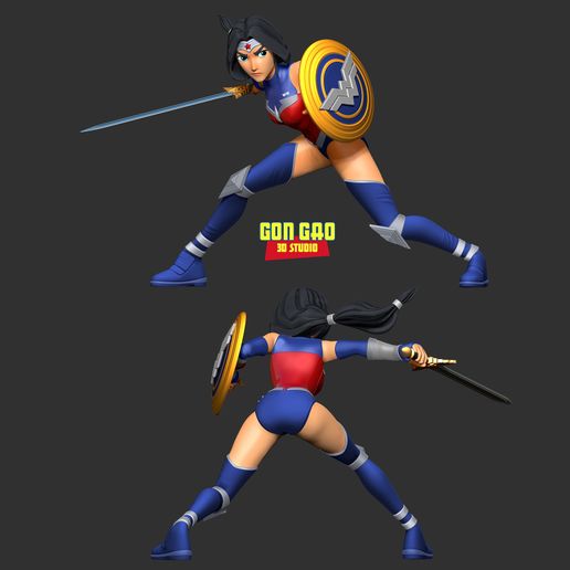 👩 Wonder Woman・ 3D File for 3D printing・Cults