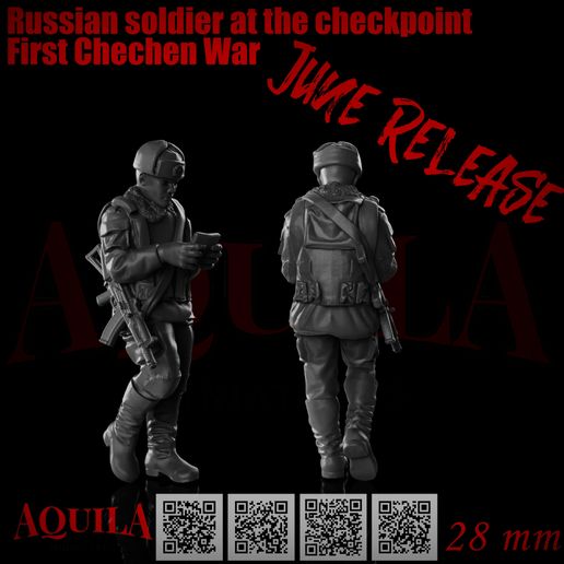 🫡 Russian soldier at the checkpoint First Chechen War・Free STL File for ...