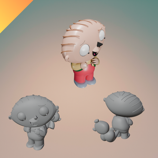 🦅 Stewie Griffin 3D Model – Iconic Family Guy Cartoon Movie Character ...