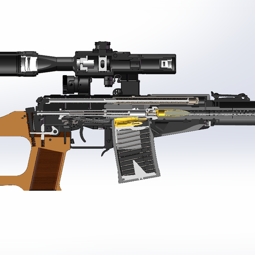 🔫 VSS Vintorez Replica STEP・ STP File for 3D printing・Cults