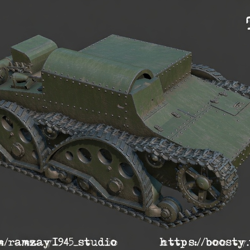 🪖 TPP-2 Soviet experimental jumping tank 1:100・ STL File for 3D ...