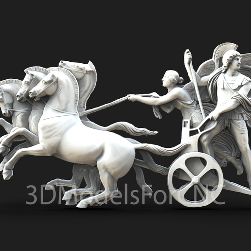 3D file 3D Model STL File for CNC Router Laser & 3D Printer Roman War Chariot 📁 ・3D print model ...