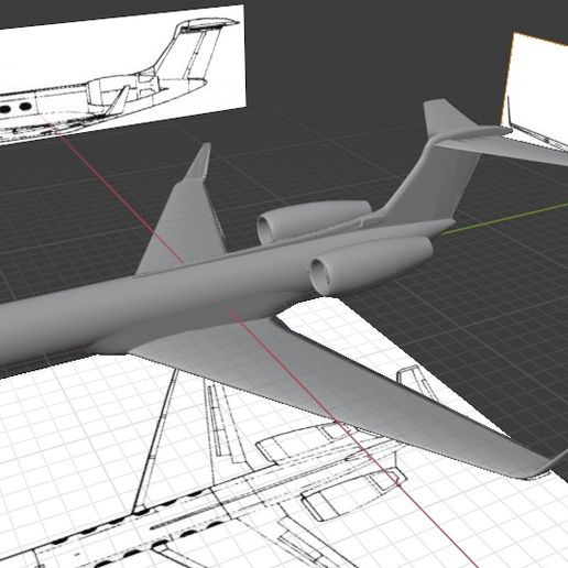 🛩️ Gulfstream G550・ STL File for 3D printing・Cults