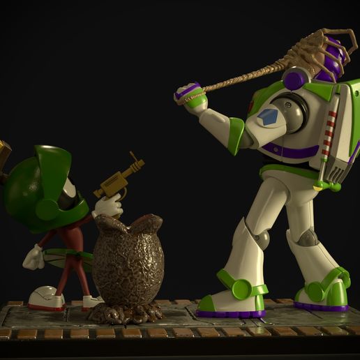 Archivo STL BUZZ Y MARVIN 👽 ・Objeto para impresora 3D para descargar・Cults