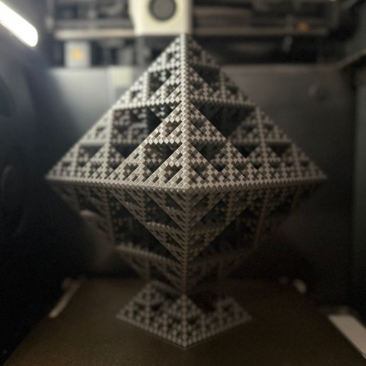 Free STL file Rhombic Dodecahedral Sierpiński Octahedron Fractal ...