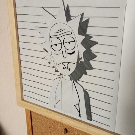 🖼️ Picture RICK SANCHEZ.・Free STL File for 3D printing・Cults