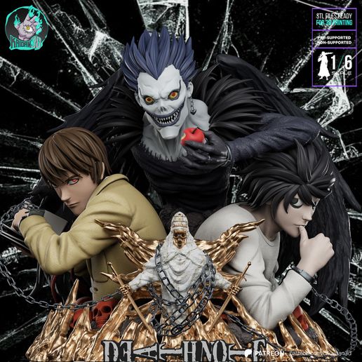 🎨 L vs Kira DEATH NOTE- STL ready for 3D Printing・ 3D File for 3D ...