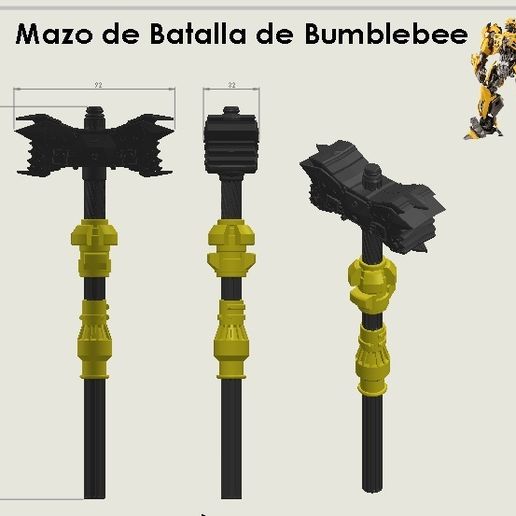 🤖 Autobot Bumblebee Transformers Battle Hammer・ STL File for ・Cults