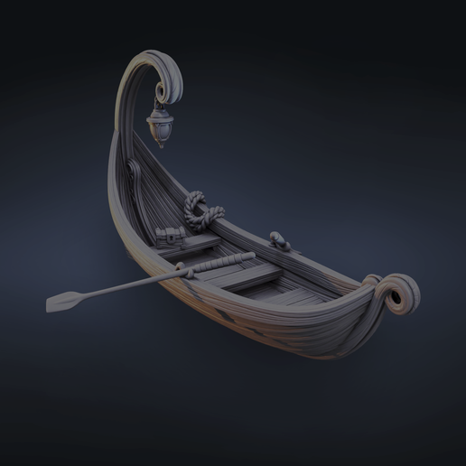 🧝 Elegant Rowboat | Noble / Elven River Boat Scatter Scenery・ 3D File ...