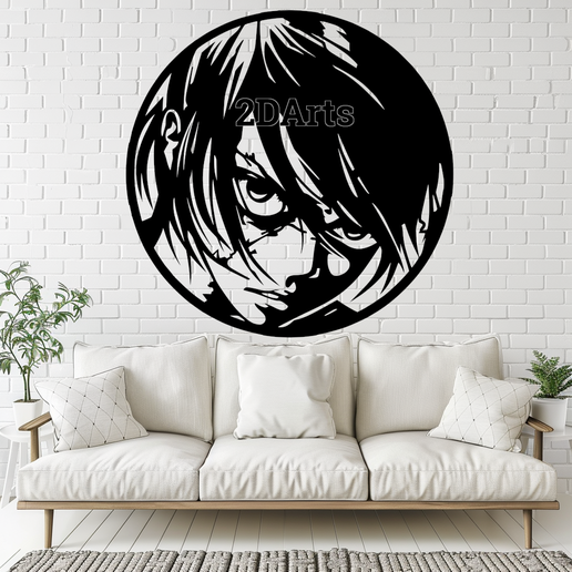 😡 Angry Anime Character 2D Wall Art/Window Art - Digital STL & SVG ...