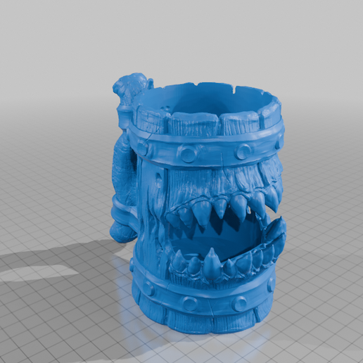 👹 Mimic Mug Canholder・Free 3D File for ・Cults