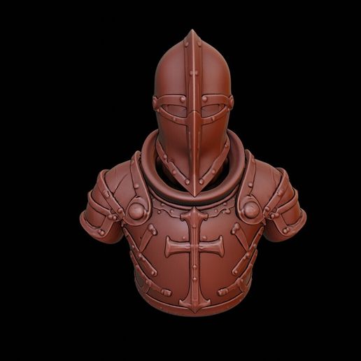 👤 Templar Knight Bust・ 3D File for 3D printing・Cults