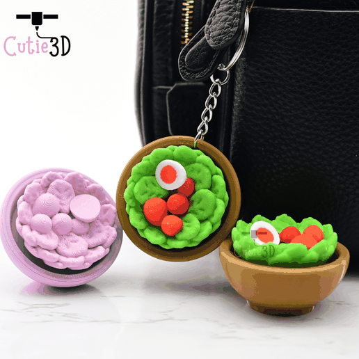 👌 Cutie3D Keycap Fidget Clicker Salad Bowl Keychain - Cute Backpack ...