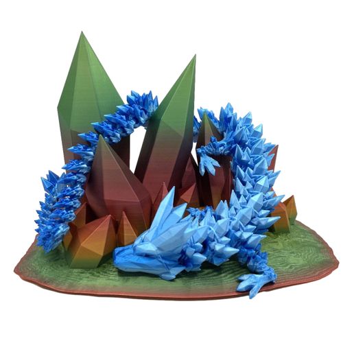 🔮 Crystal Display Stand for Articulated Dragons・ STL File for 3D ...