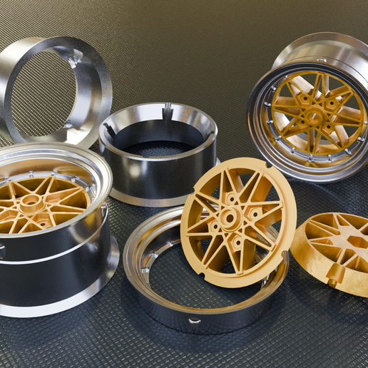 🇯🇵 JDM WORK EQUIP 03 SCALE REPLICA RIMS FOR 3D SETS SAKURA 240・ STL ...