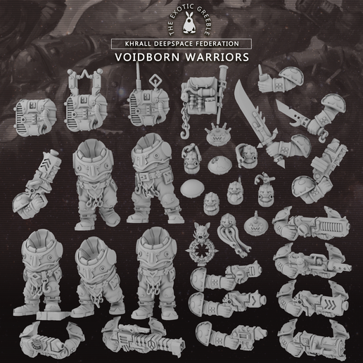 ⚔️ Voidborn Warriors・ 3D File for 3D printing・Cults