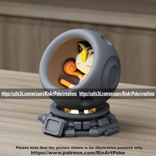STL file Meowth in healing machine pods from pokemon 🐉 (3MF)・3D printer ...