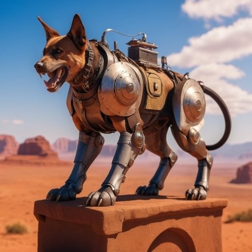 🏜️ Cybernetic Desert Hound・ STL File for 3D printing・Cults