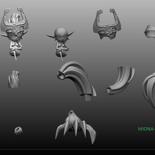 🩻 Midna Zelda 3D・ STL File for ・Cults
