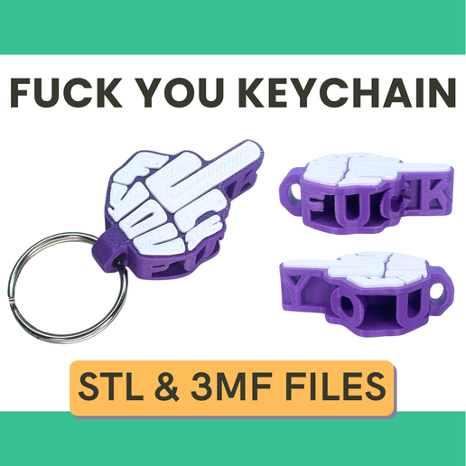 middle finger keyring