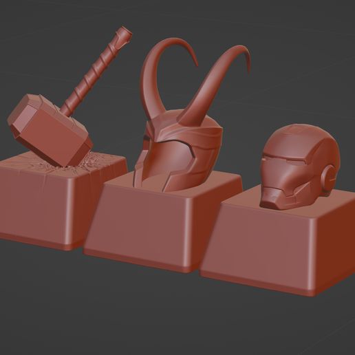 ⌨️ Thor, Loki and IronMan Keycaps 3D Mechanical Keyboard・ STL File for ...