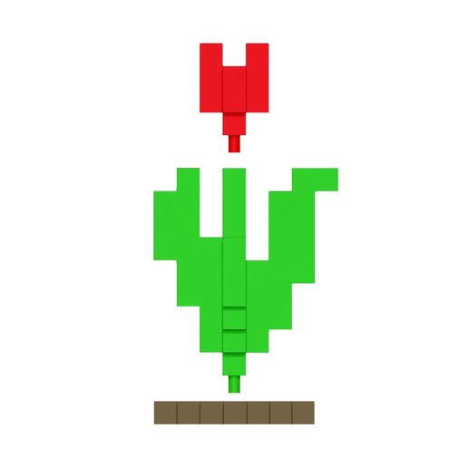 🌷 TULIP FROM MINECRAFT・Free STL File for 3D printing・Cults