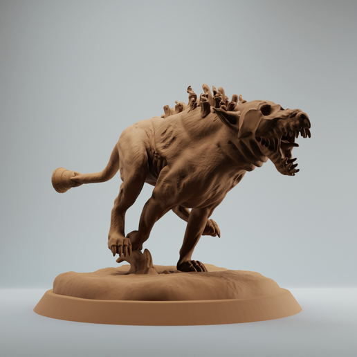 STL file Undead skeleton hound, hellhound running - pre supported 💀 ・3D ...