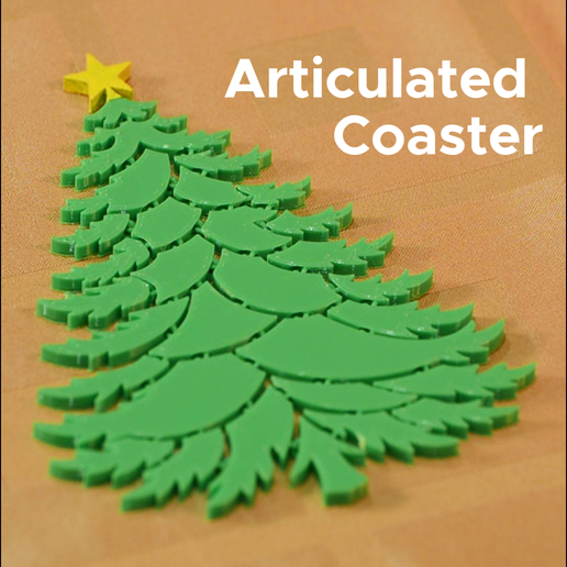 Christmas Tree Articulated Coaster 🎄・ STL File for 3D printing・Cults