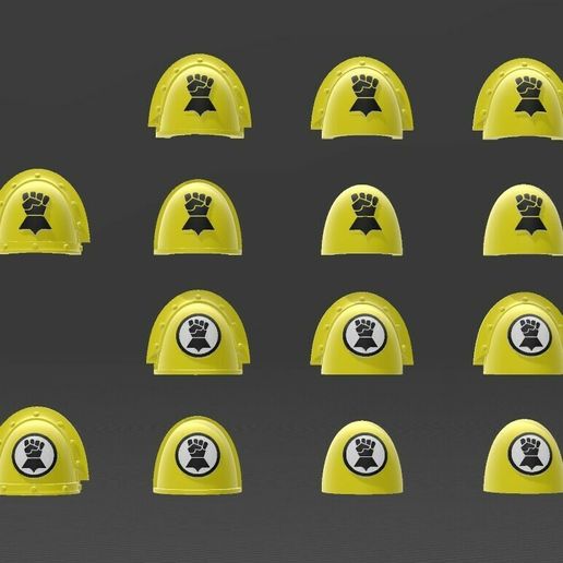 🎲 Imperial Fists shoulder pads "Fummelfinger" edition・Free 3D File for ...