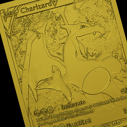 🐉 Charizard Pokemon anime card・ STL File for 3D printing・Cults