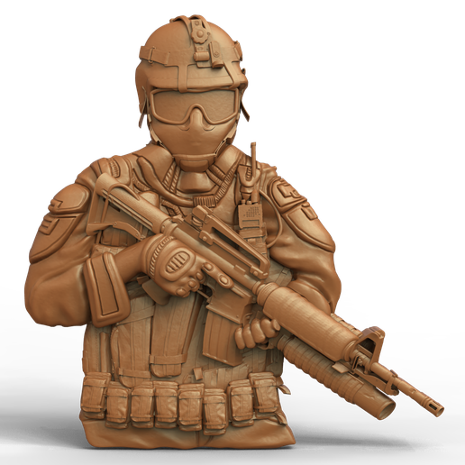 3D file 3D Model STL File for CNC Router Laser & 3D Printer 1539 Army ...